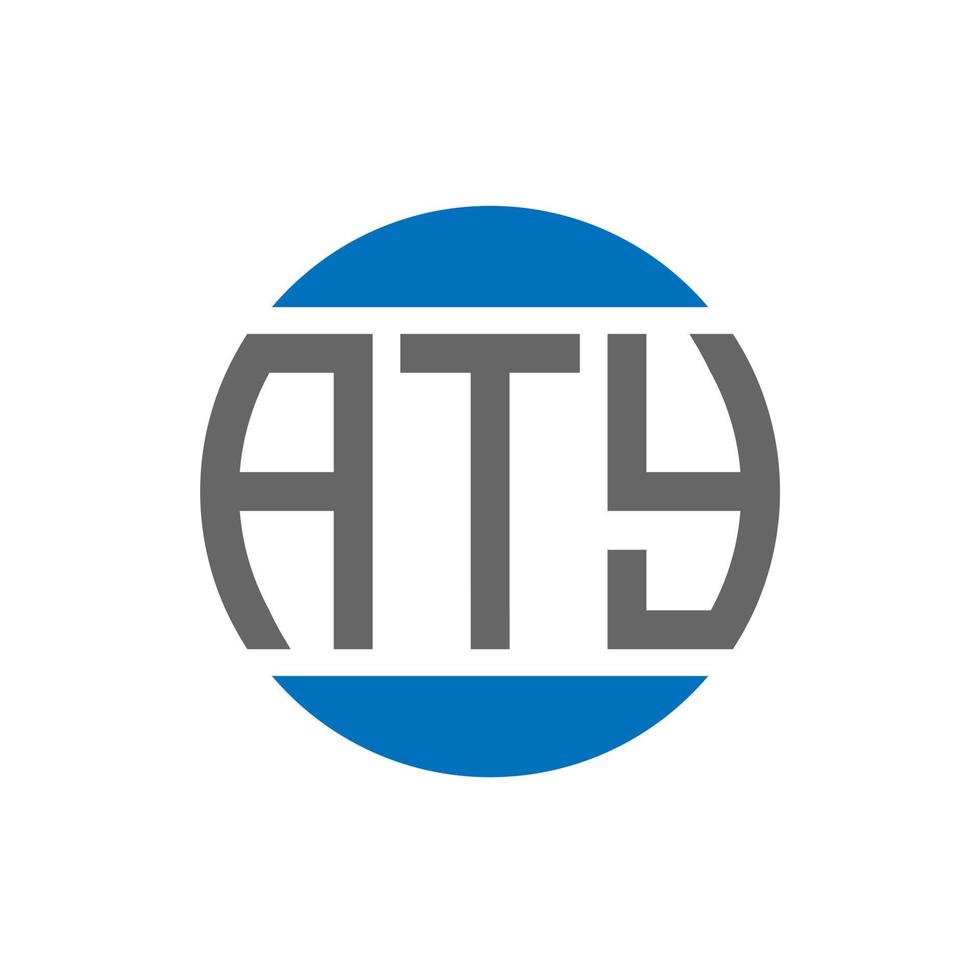 ATY letter logo design on white background. ATY creative initials ...