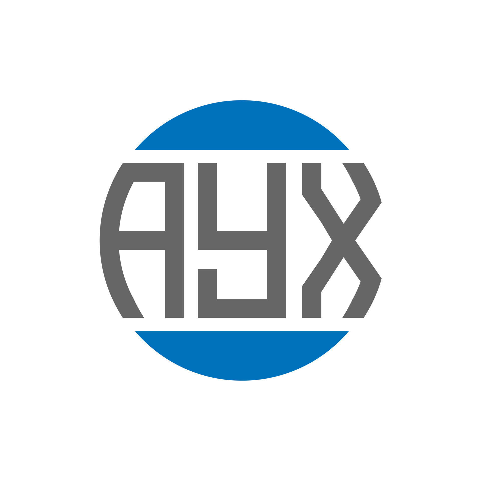 diseño de logotipo de letra ayx sobre fondo blanco. concepto de logotipo de círculo de iniciales ...
