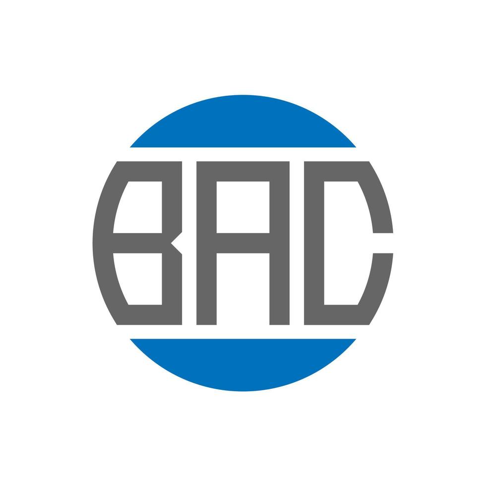 Bac Letter Logo Design On White Background Bac Creative Initials Circle Logo Concept Bac