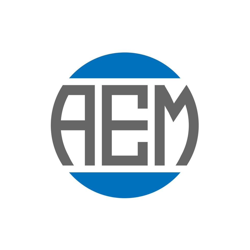 AEM letter logo design on white background. AEM creative initials circle logo concept. AEM ...