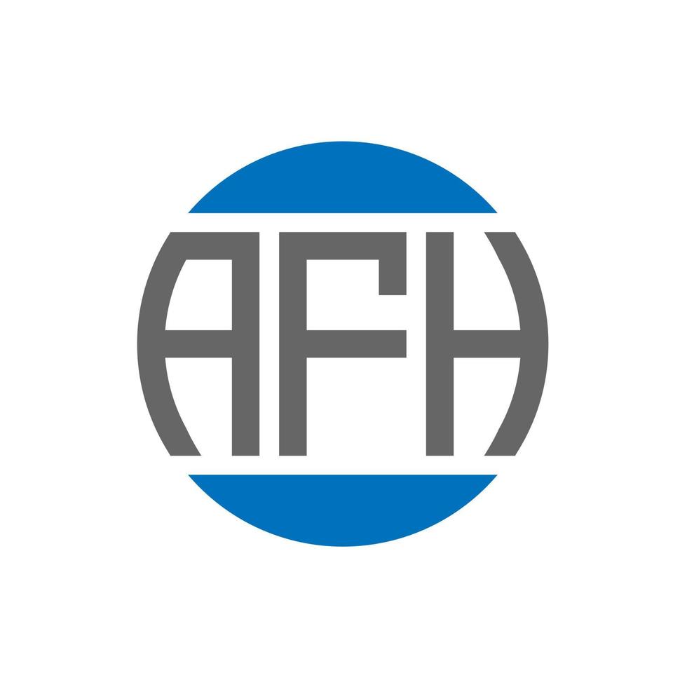 AFH letter logo design on white background. AFH creative initials circle logo concept. AFH ...