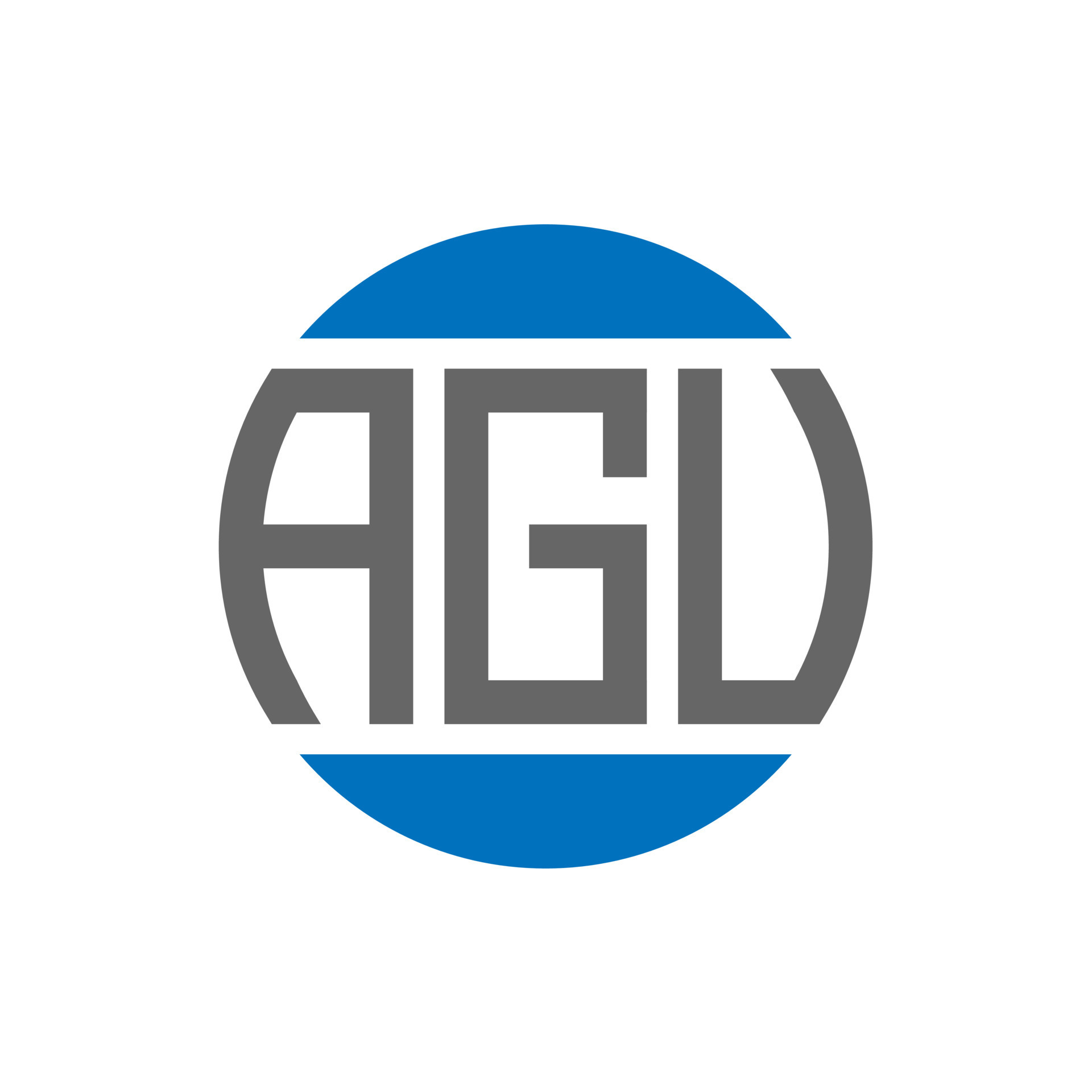 AGU letter logo design on white background. AGU creative initials ...