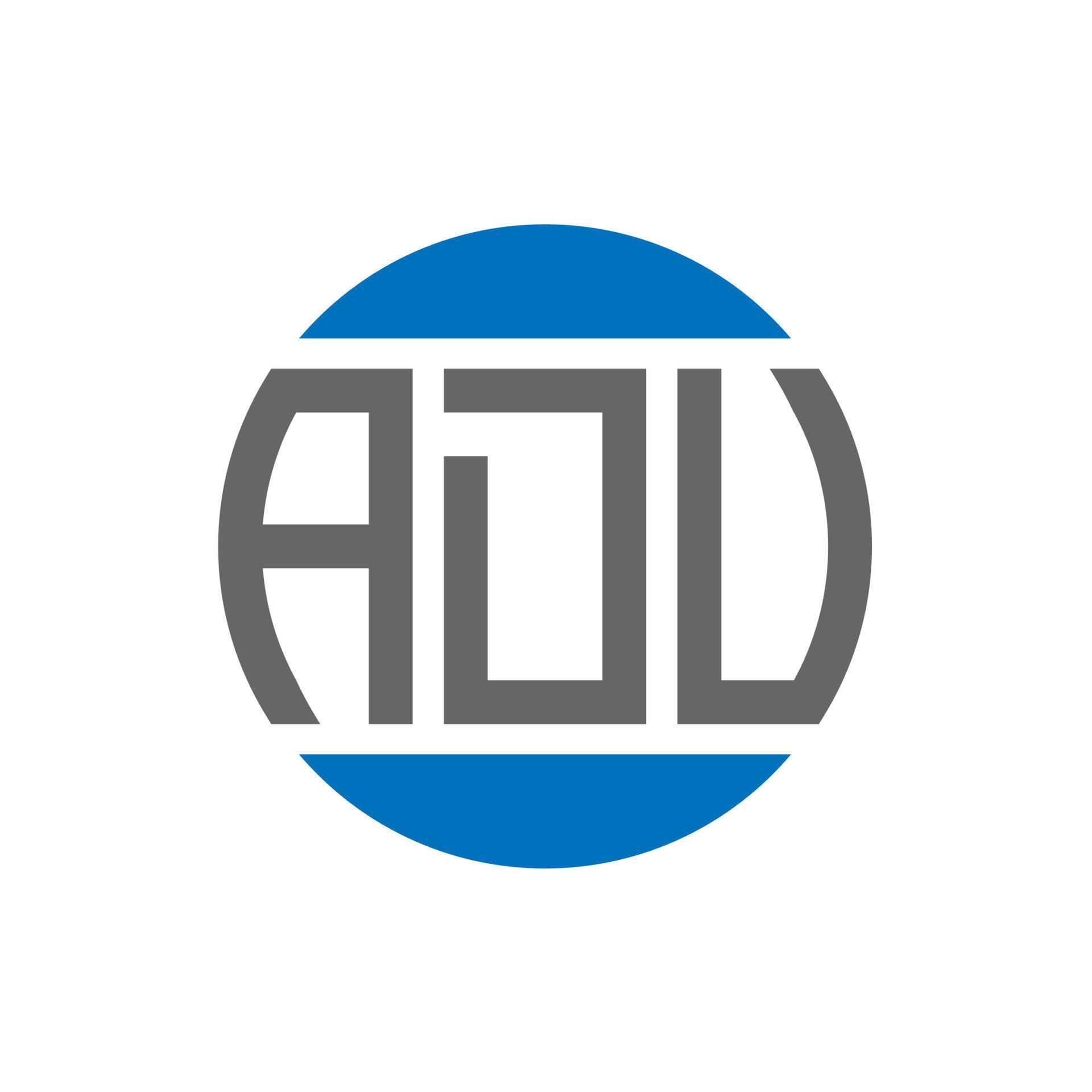 ADU letter logo design on white background. ADU creative initials circle logo concept. ADU ...