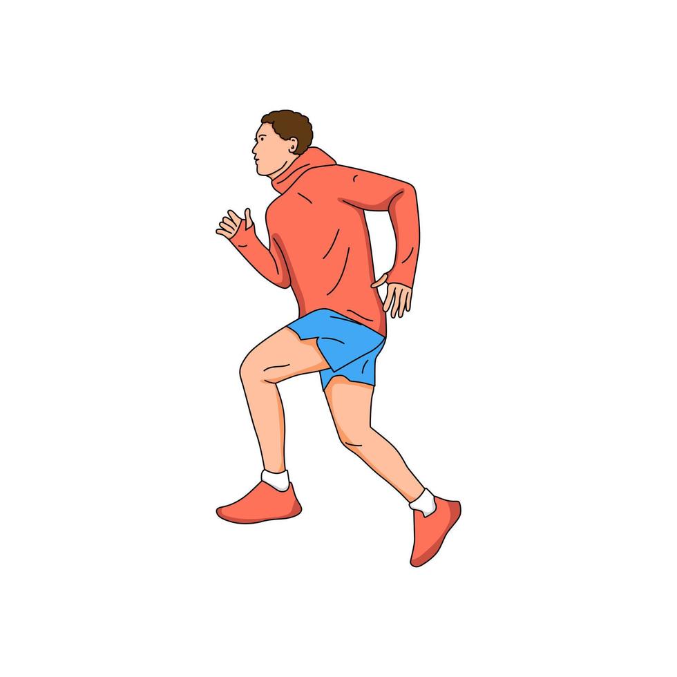 Ilustración De Una Persona Corriendo 15484911 Vector En Vecteezy