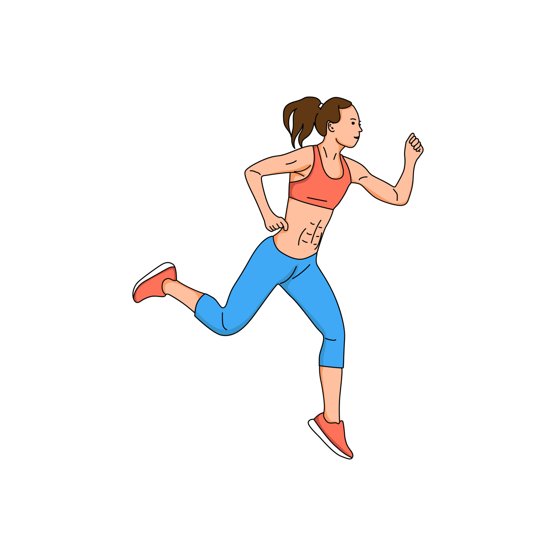 illustration of a running person 15484914 Vector Art at Vecteezy