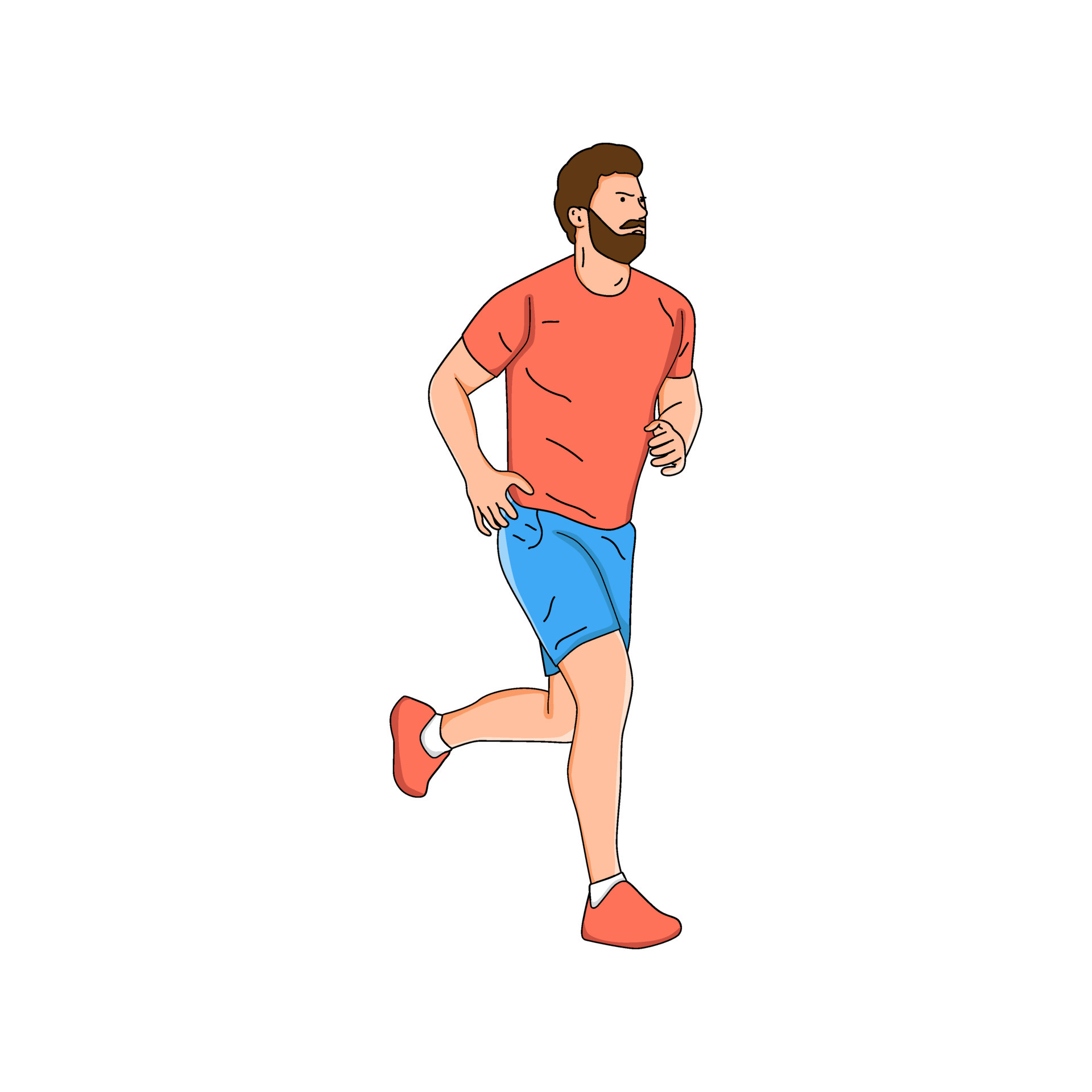 illustration of a running person 15484918 Vector Art at Vecteezy