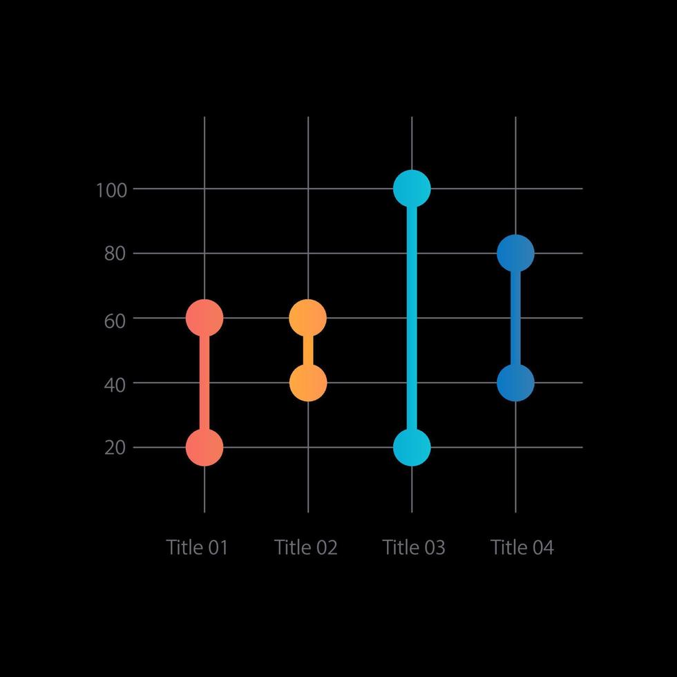 Social opinion polling infographic dot chart design template for dark ... Social opinion polling infographic dot chart design template for dark ...