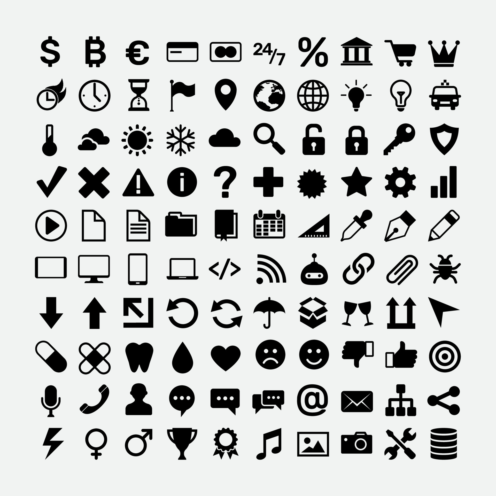 Set of black icons for web design.vector symbols 15485849 Vector Art at ... Set of black icons for web design.vector symbols 15485849 Vector Art at ...