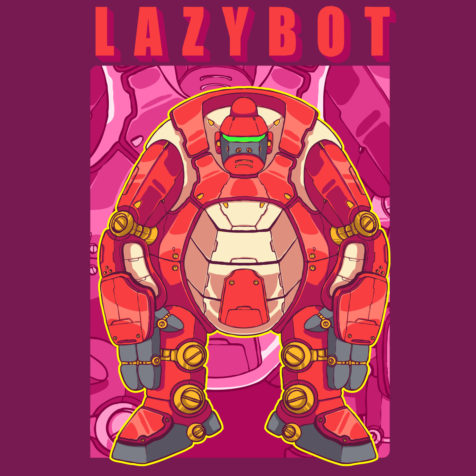 mecha lazy bot 15487330 Vector Art at Vecteezy