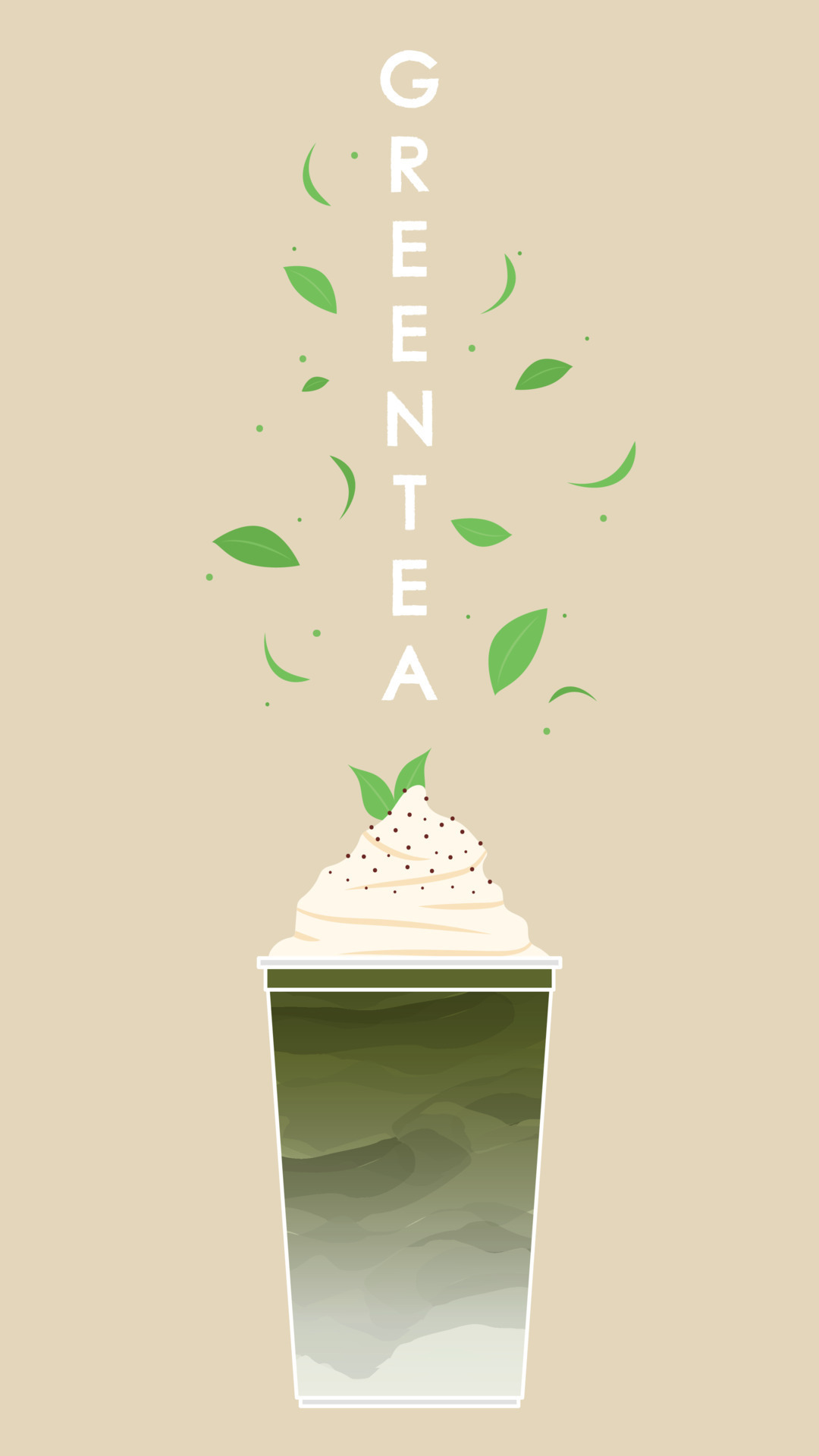 Matcha Cup Vector Green Tea Vector Wallpaper Free Space For Text Symbol 15491911 Vector Art