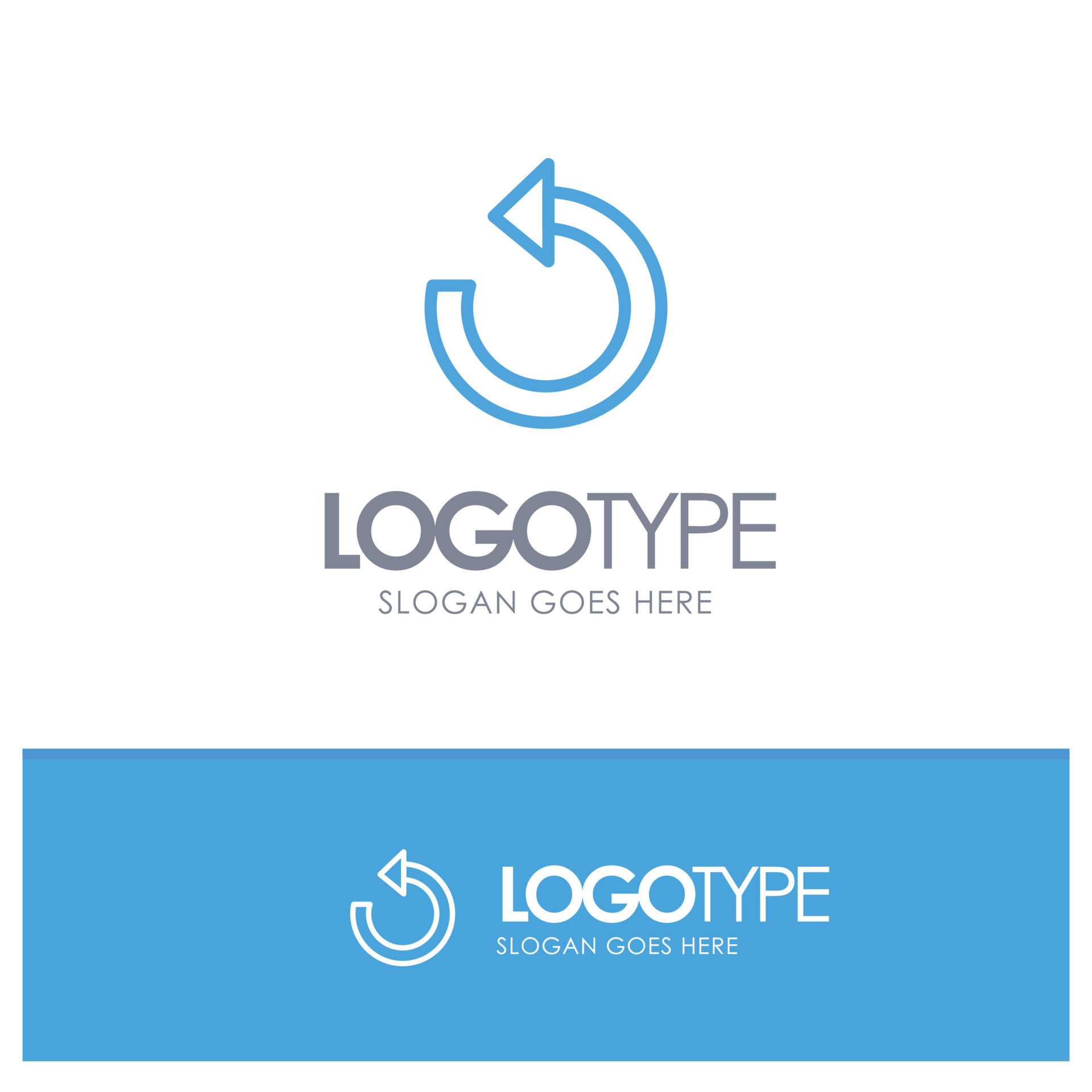 Refresh Reload Rotate Repeat Blue Outline Logo Place for Tagline 15495320 Vector Art at Vecteezy
