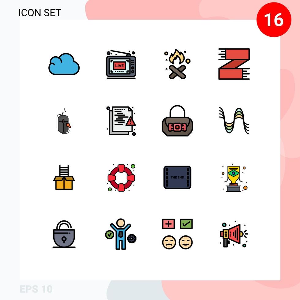 Stock Vector Icon Pack of 16 Line Signs and Symbols for mouse footwear ...