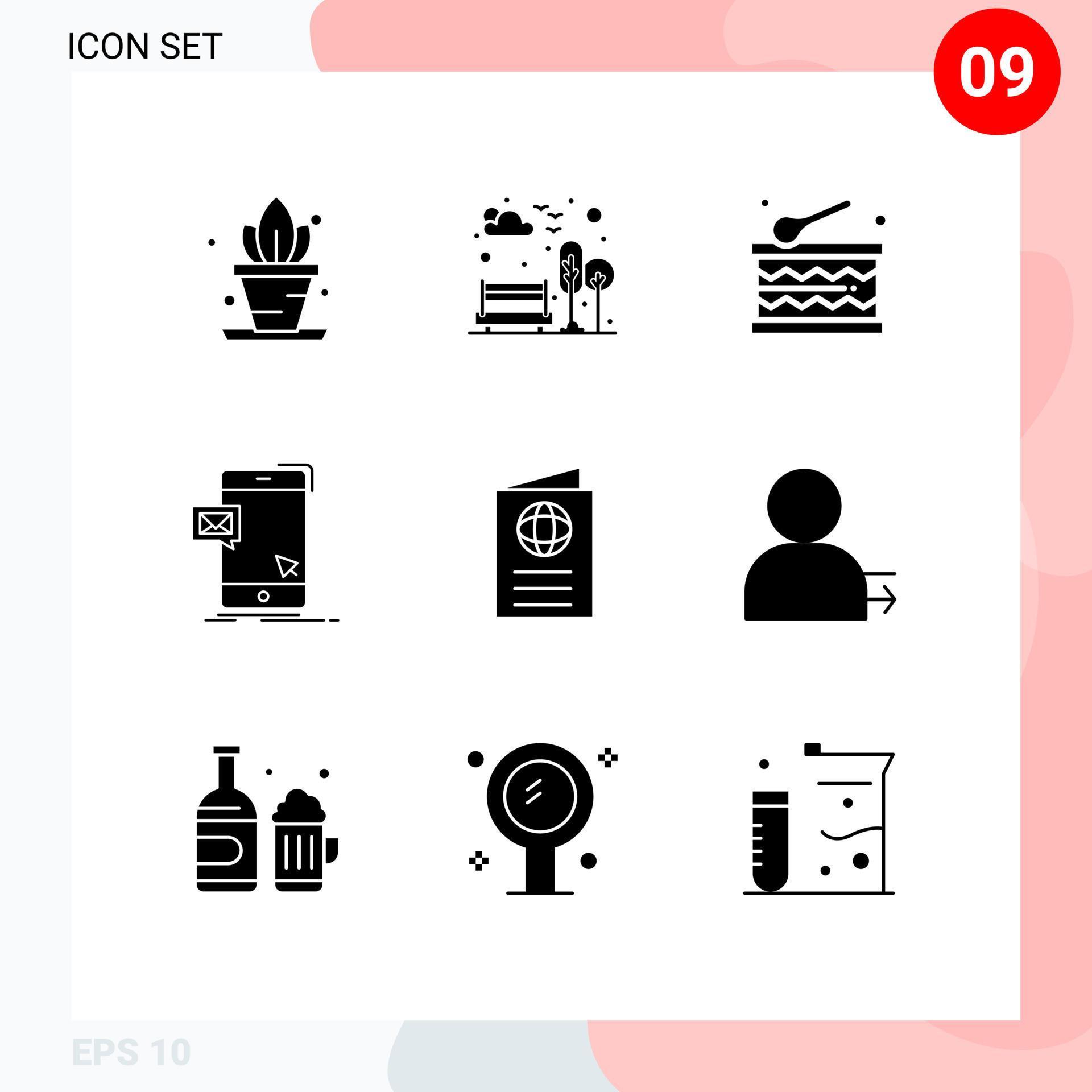 9 Solid Glyph concept for Websites Mobile and Apps id card festival ... 9 Solid Glyph concept for Websites Mobile and Apps id card festival ...