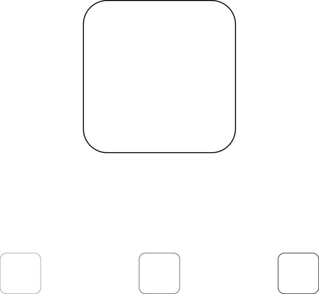 Box Checkbox Unchecked Bold And Thin Black Line Icon Set 15496076 Vector Art At Vecteezy