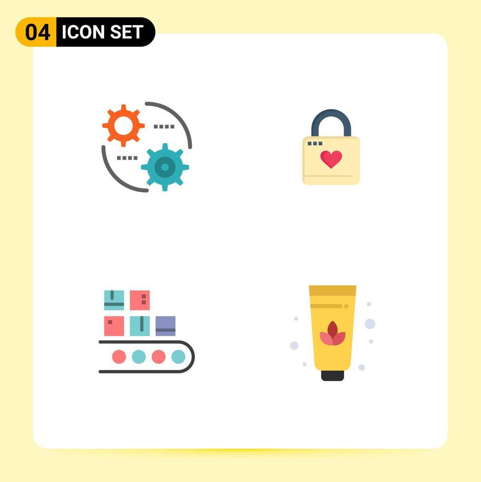 4 Universal Flat Icons Set For Web And Mobile Applications Control