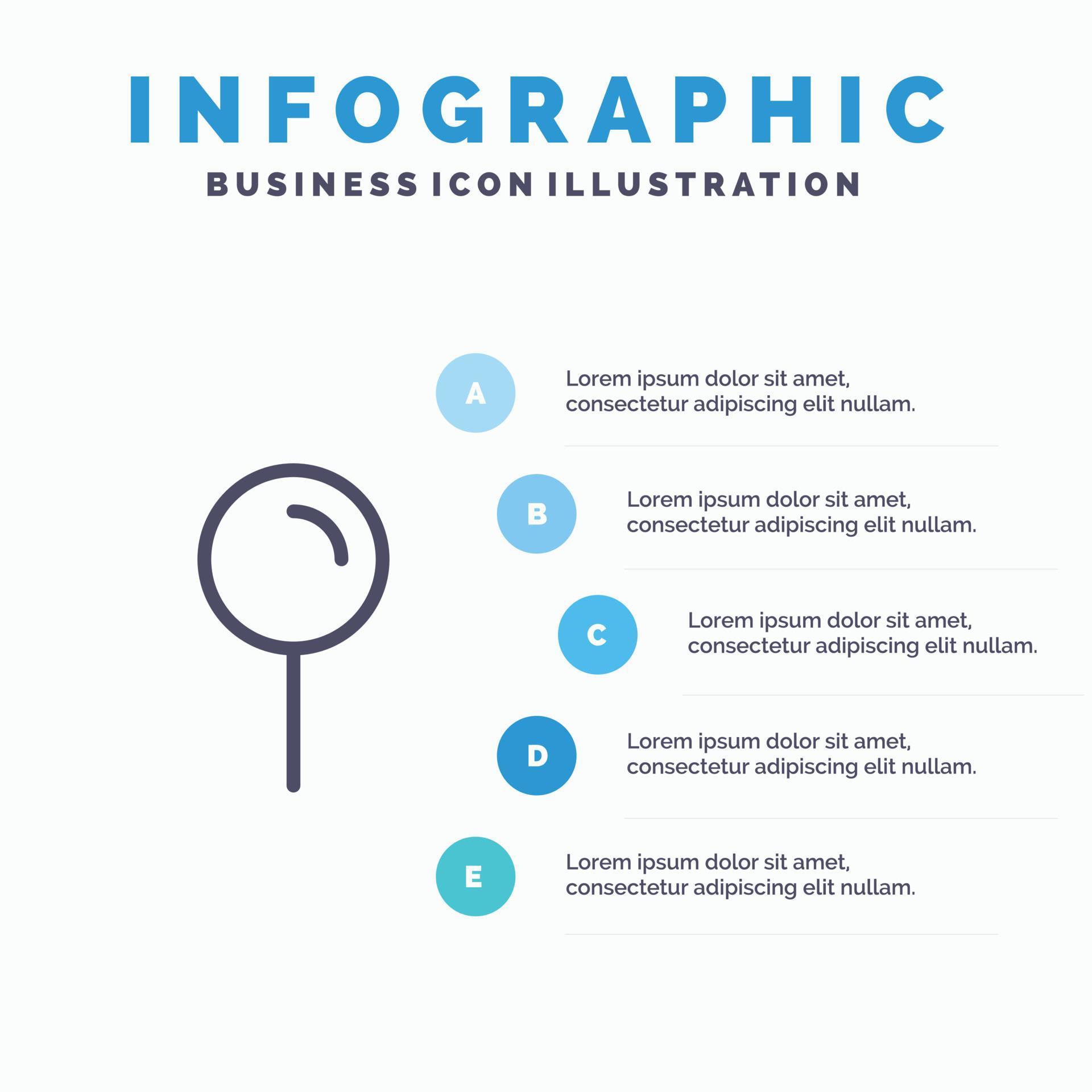 Location Map Pointer Pin Line Icon With 5 Steps Presentation
