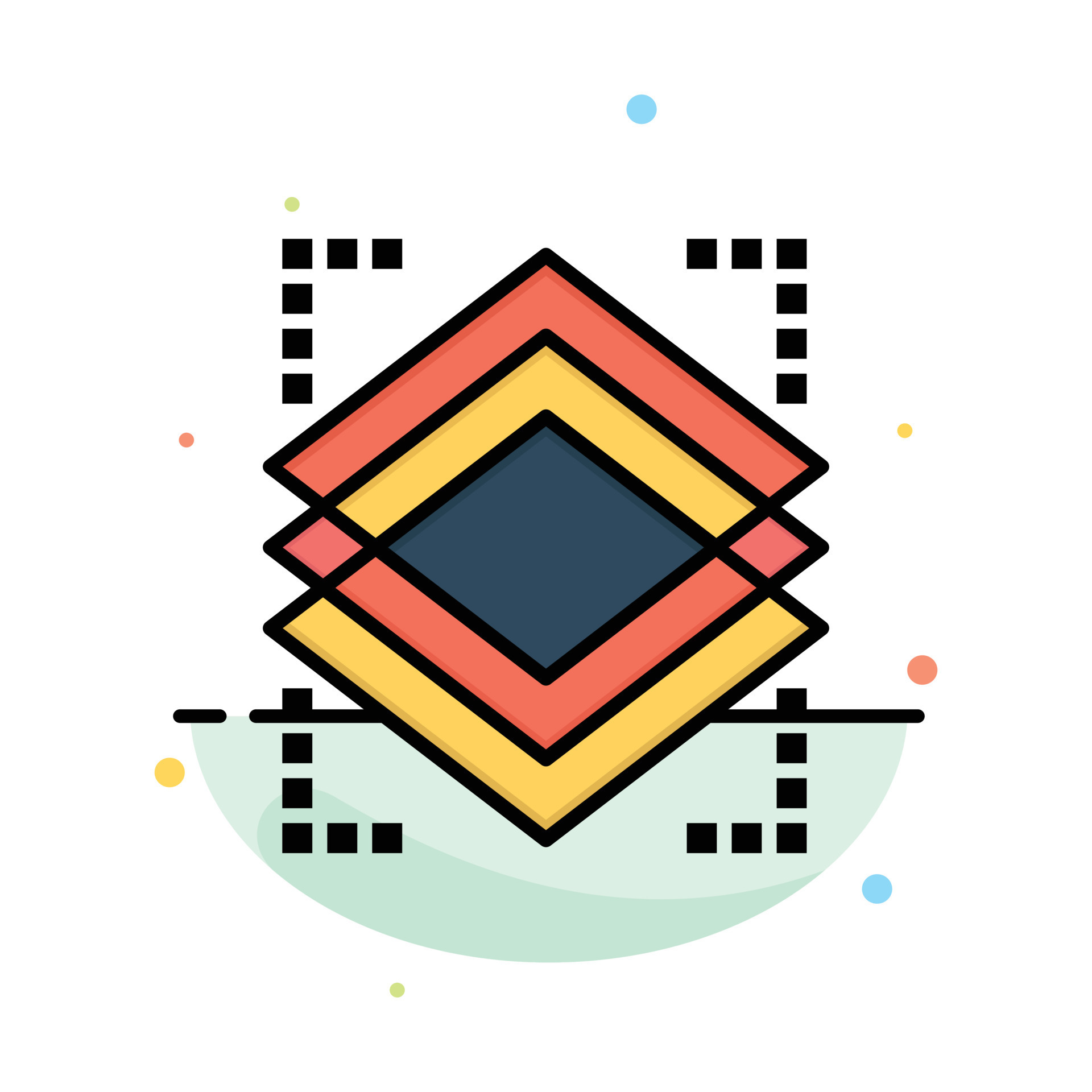 Layers Object Layer Server Abstract Flat Color Icon Template 15504423