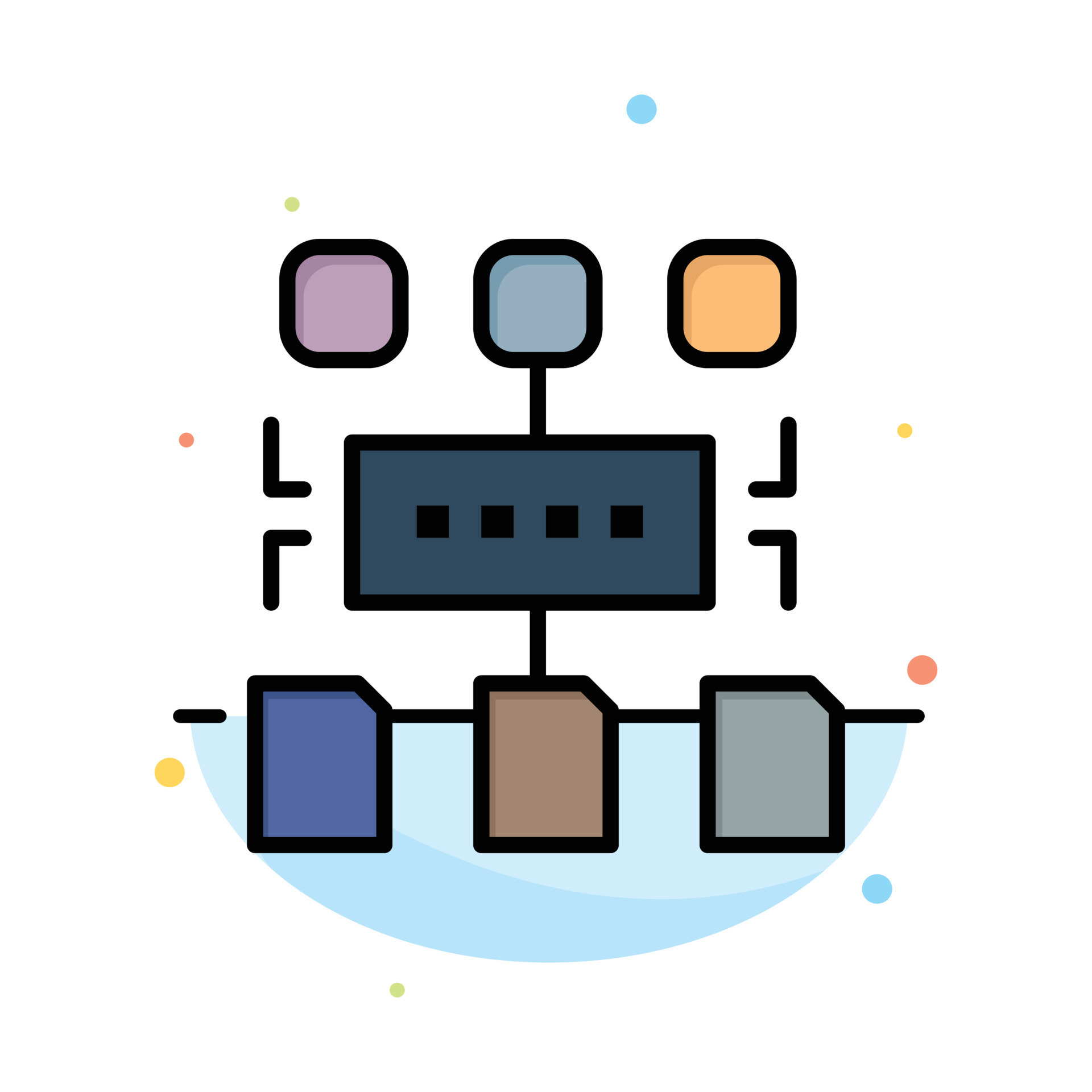 Algorithm Program User Document Abstract Flat Color Icon Template 15504425 Vector Art At Vecteezy