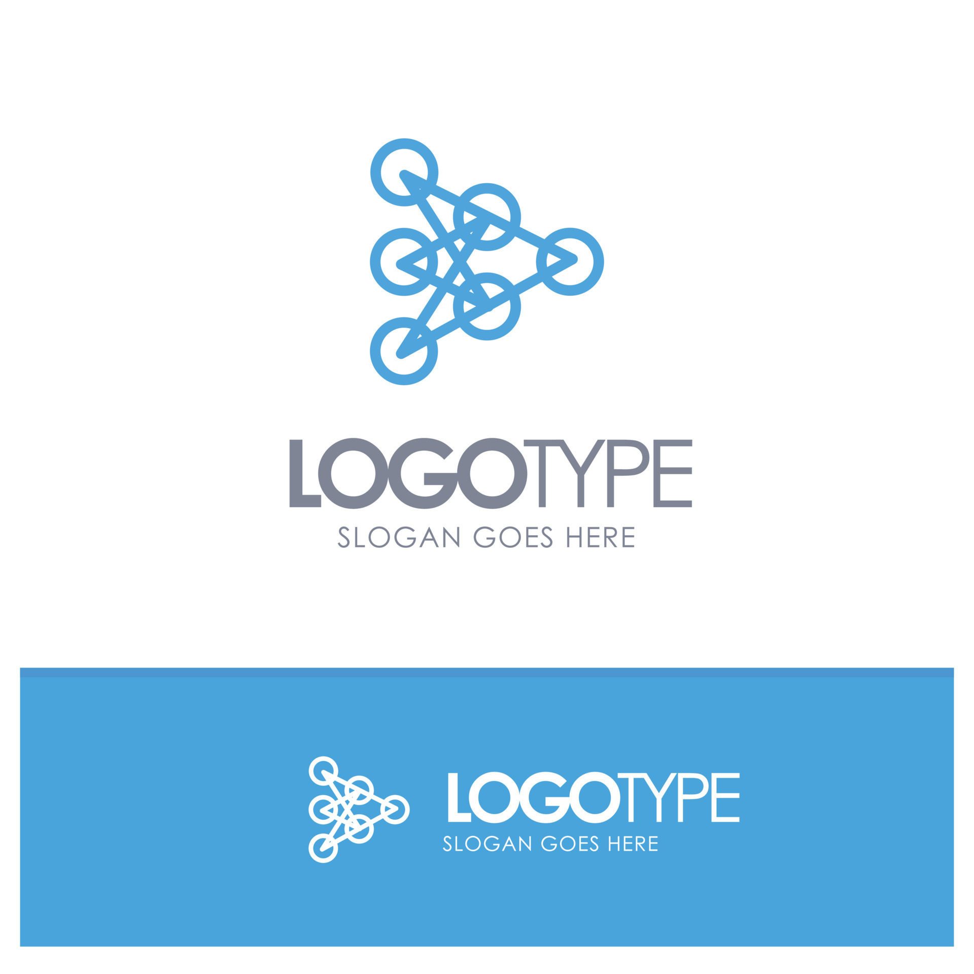 Learning Deep Algorithm Data Blue Outline Logo Place For Tagline