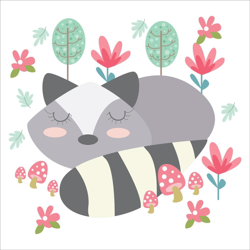 illustration vector graphic cat with plant ornament background 15506417 Vector Art at Vecteezy