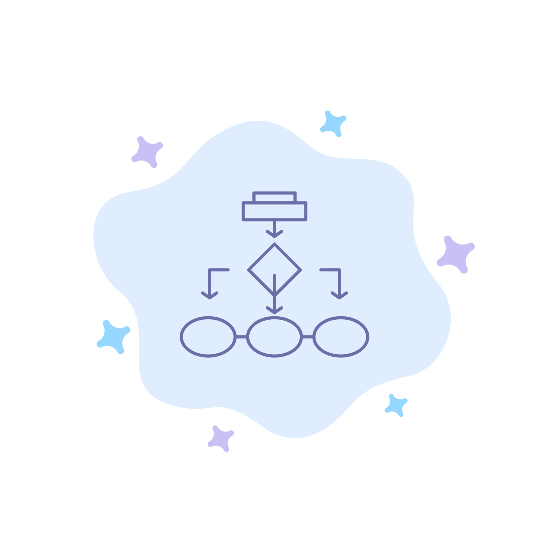 Flowchart Algorithm Business Data Architecture Scheme Structure Workflow Blue Icon On Abstract