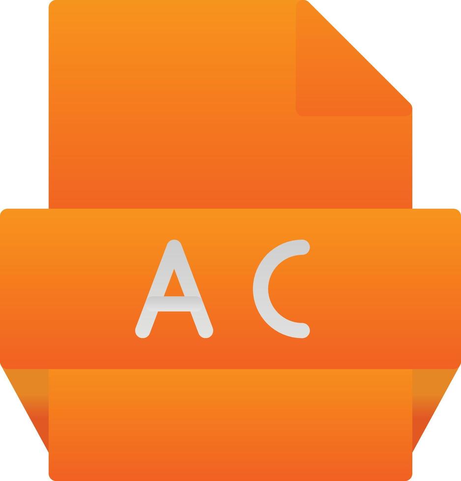 Ac File Format Icon 15511958 Vector Art at Vecteezy