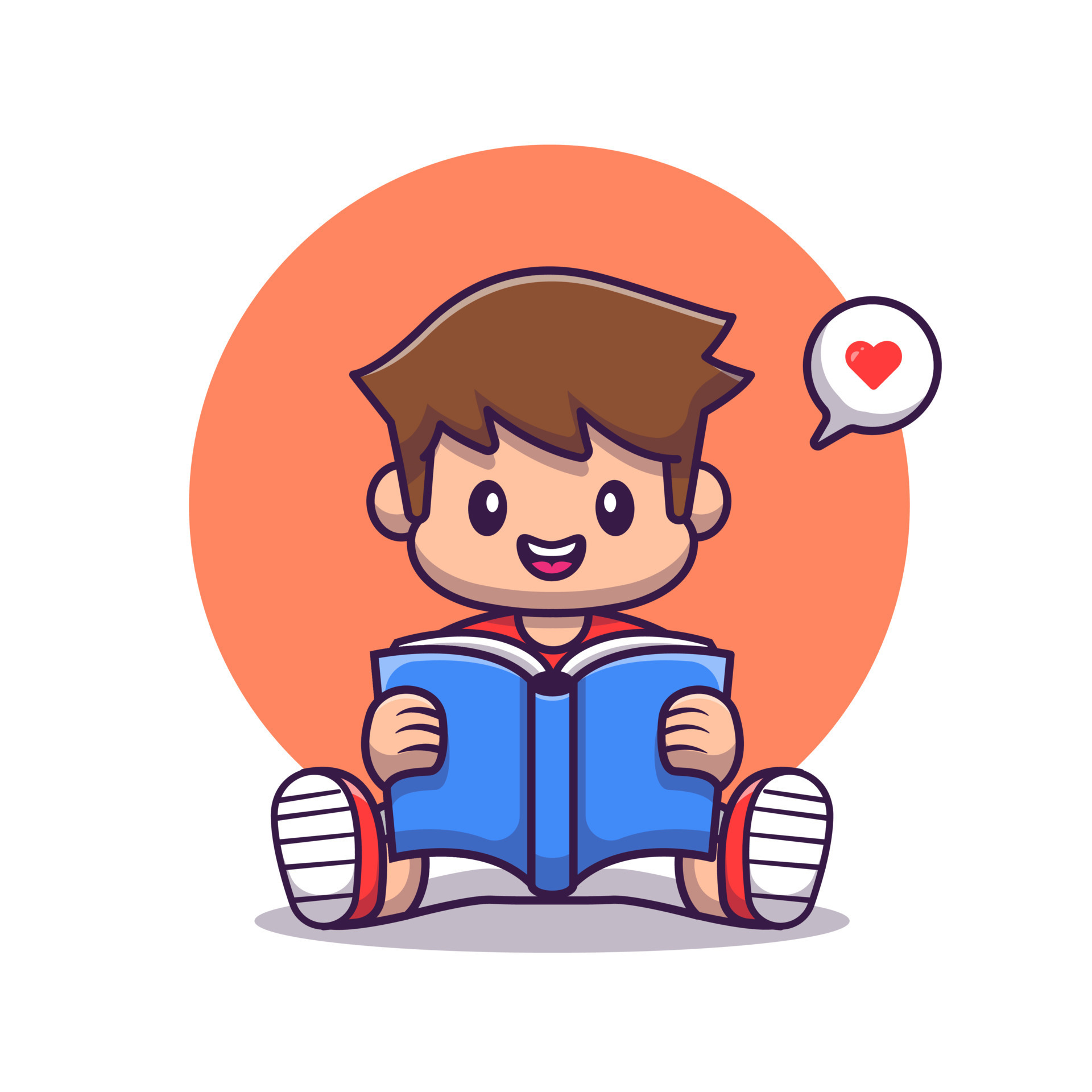 Cute Boy Reading Book Cartoon Vector Icon Illustration. Kid Education ... Cute Boy Reading Book Cartoon Vector Icon Illustration. Kid Education ...