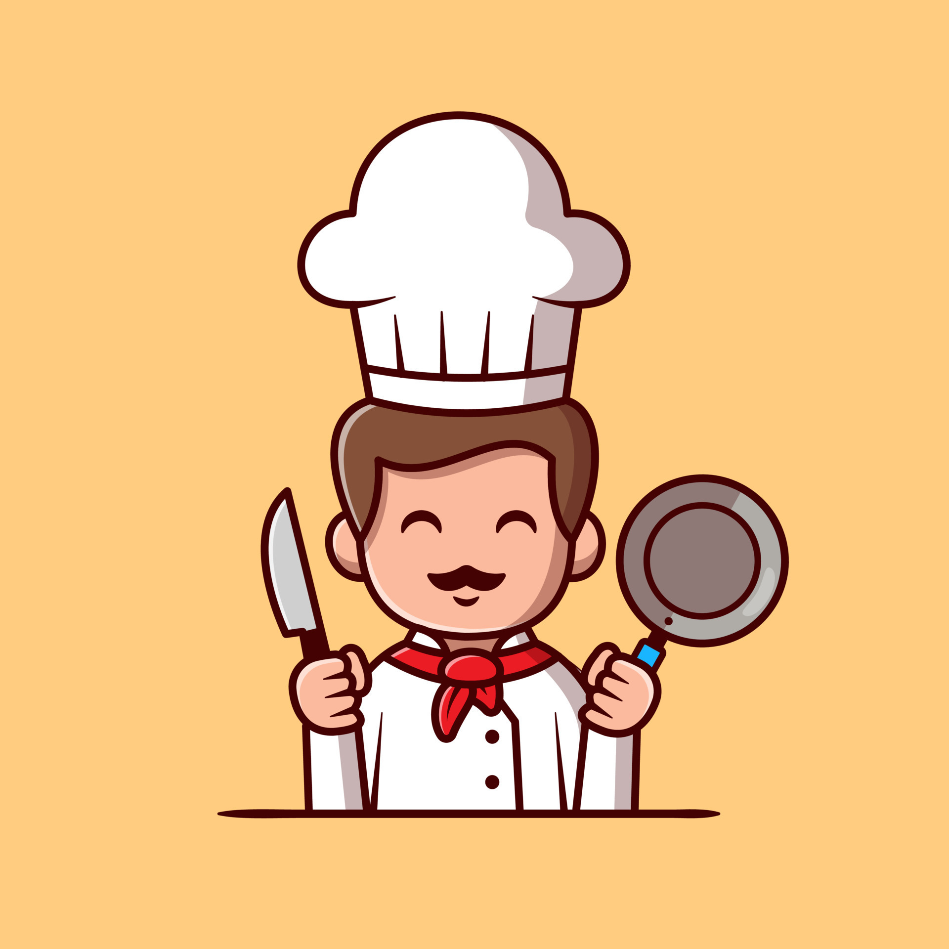 Lindo chef sosteniendo una ilustración de icono de vector de dibujos ... Lindo chef sosteniendo una ilustración de icono de vector de dibujos ...