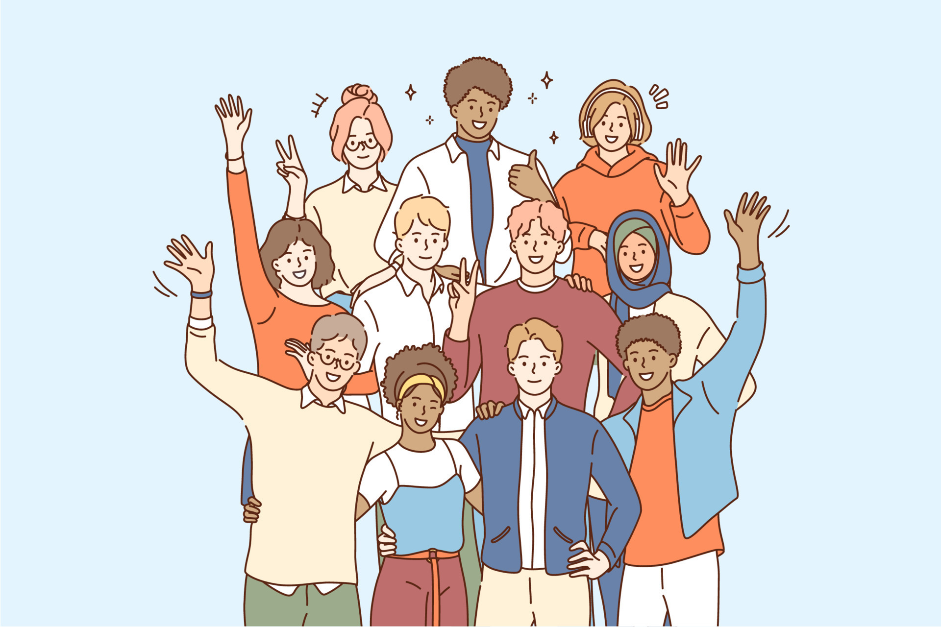 Unity in Multicultural diversity, team and friendship concept. People ... Unity in Multicultural diversity, team and friendship concept. People ...