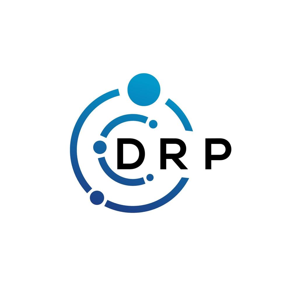 diseño de logotipo de letra drp sobre fondo blanco. concepto de logotipo de letra de iniciales ...