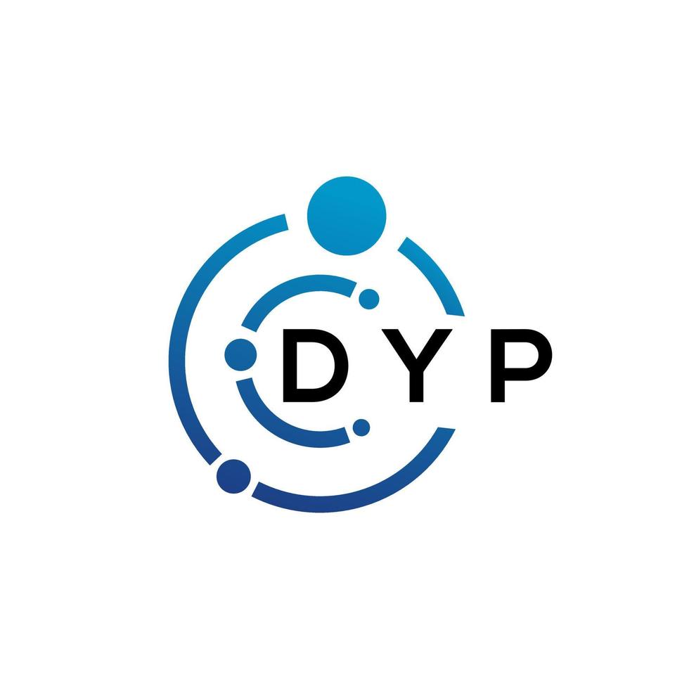 diseño de logotipo de letra dyp sobre fondo blanco. concepto de logotipo de letra de iniciales ...