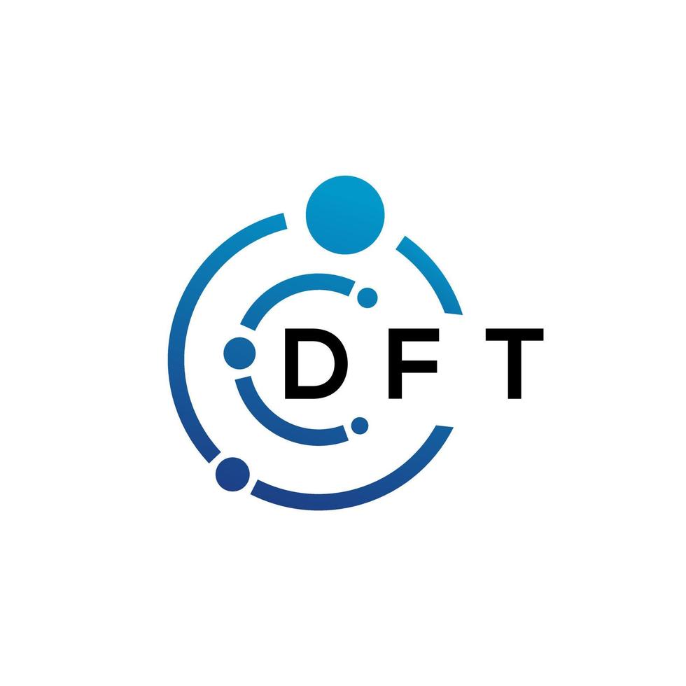 diseño de logotipo de letra dft sobre fondo blanco. concepto de logotipo de letra de iniciales ...
