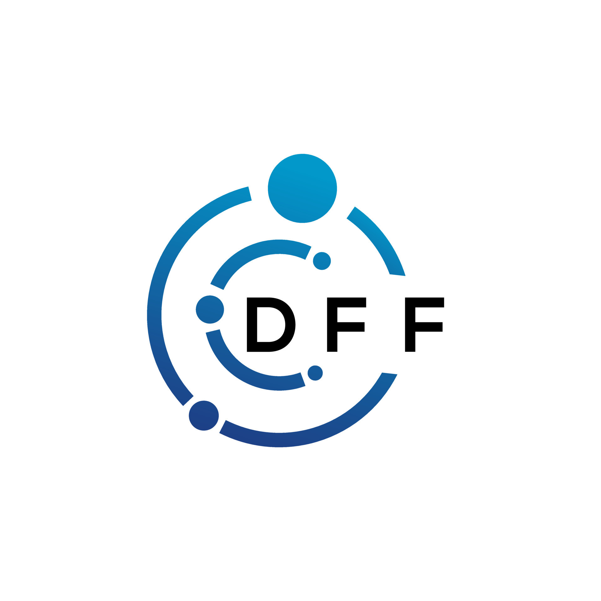 diseño de logotipo de letra dff sobre fondo blanco. concepto de logotipo de letra inicial ...