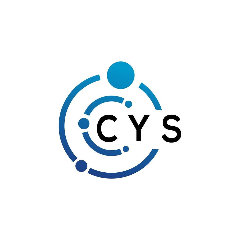 diseño de logotipo de letra cys sobre fondo blanco. concepto de logotipo de letra inicial ...