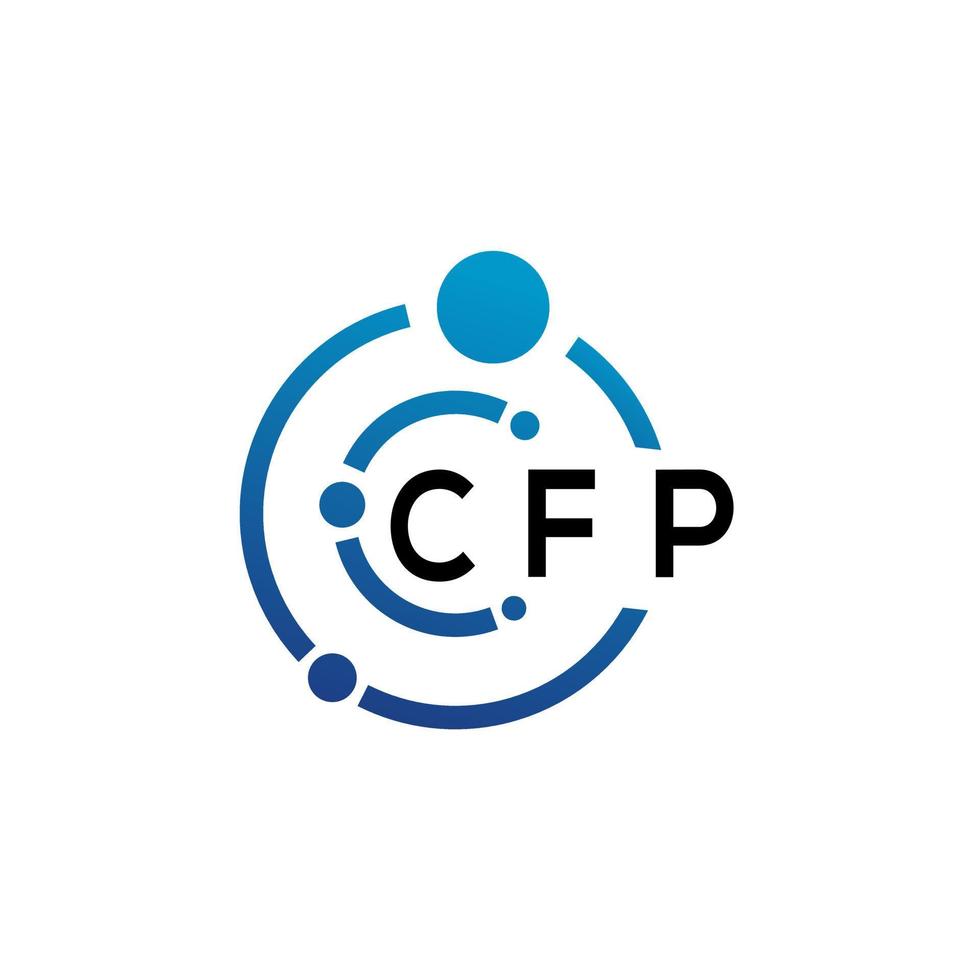 diseño de logotipo de letra cfp sobre fondo blanco. Concepto de logotipo de letra de iniciales ...