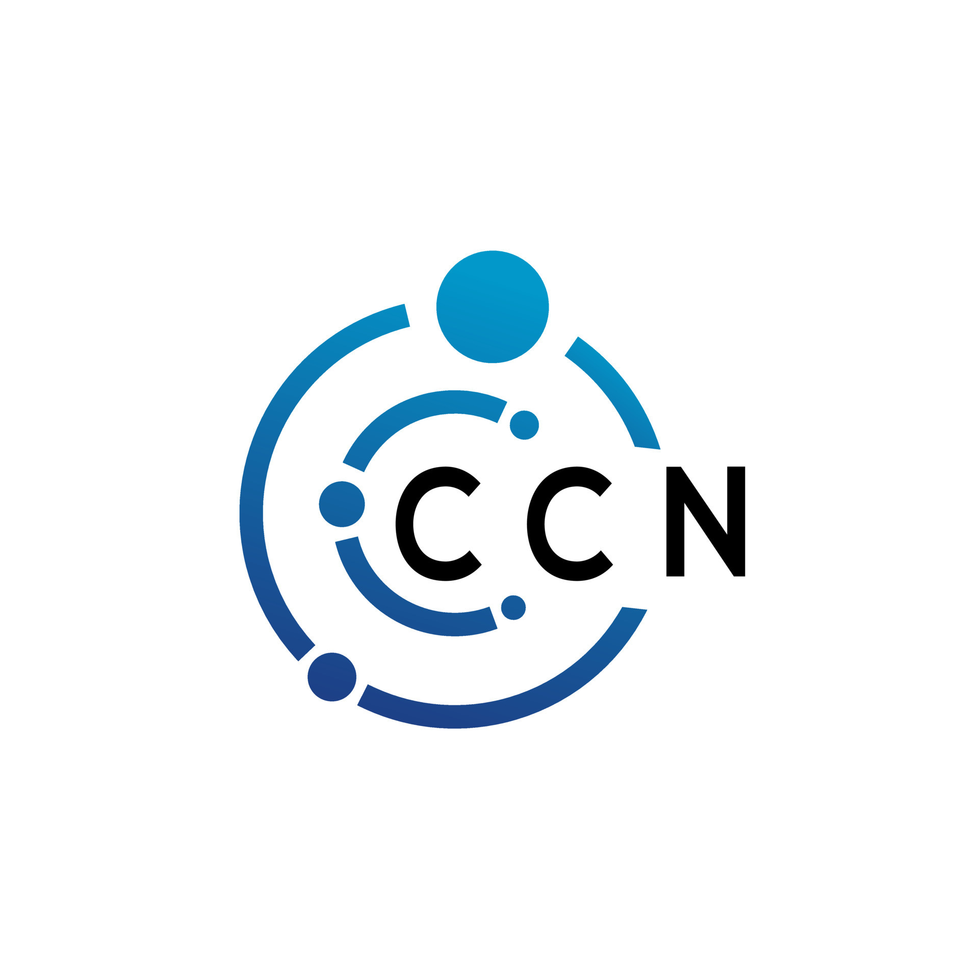 diseño de logotipo de letra ccn sobre fondo blanco. concepto de logotipo de letra de iniciales ...