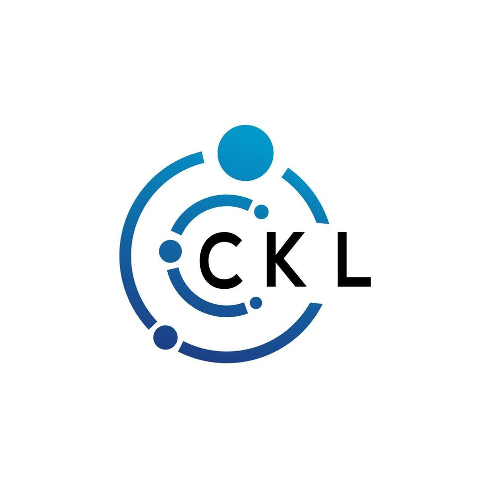 diseño de logotipo de letra ckl sobre fondo blanco. ckl concepto de logotipo de letra de ...
