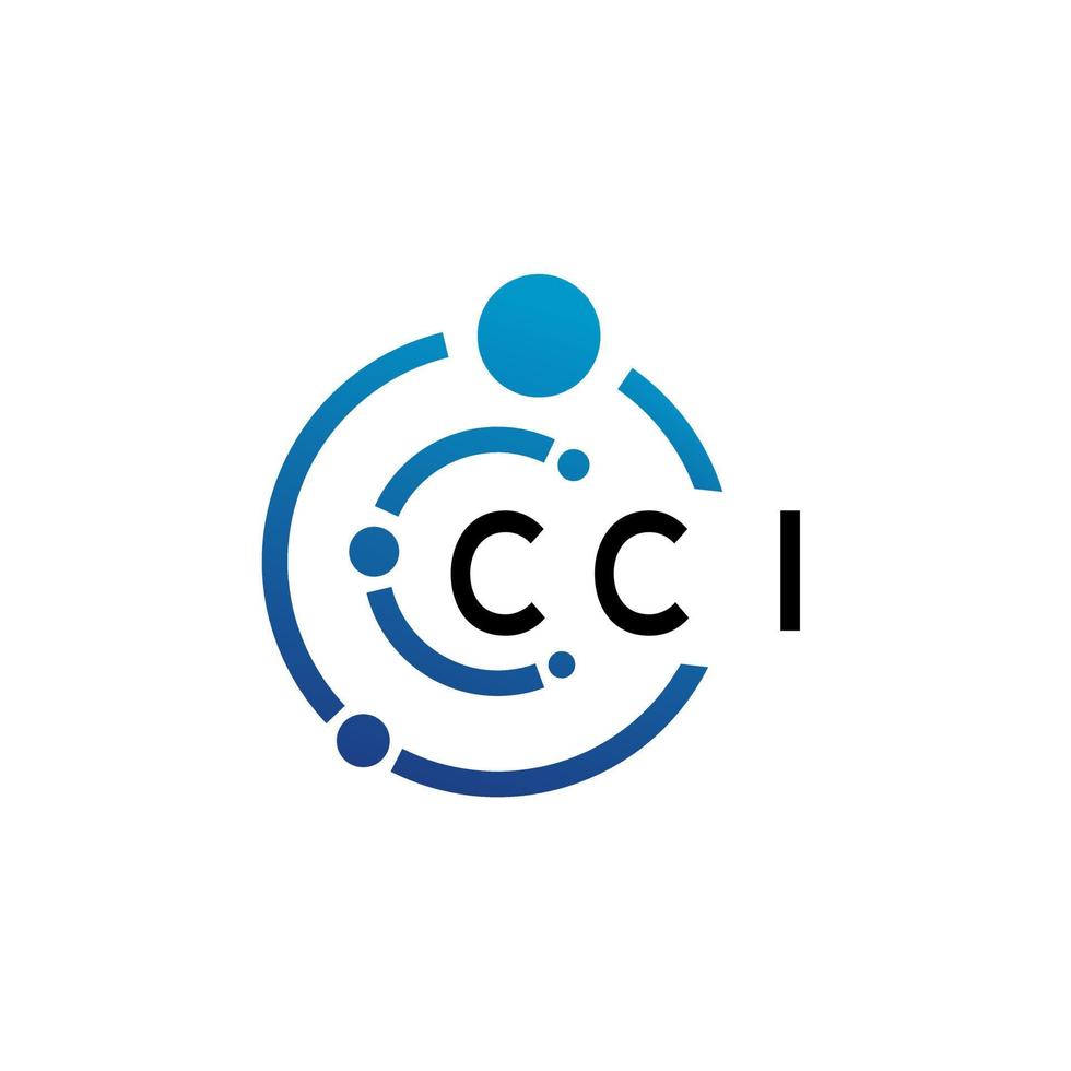 diseño de logotipo de letra cci sobre fondo blanco. concepto de logotipo de letra inicial ...
