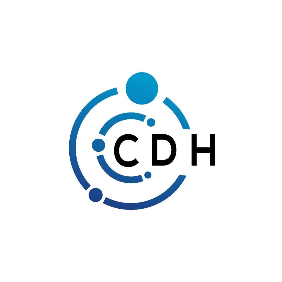 diseño de logotipo de letra cdh sobre fondo blanco. concepto de logotipo de letra de iniciales ...