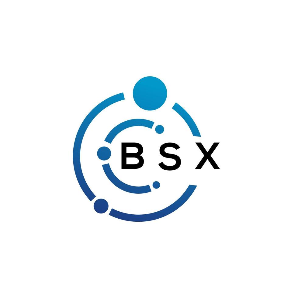 diseño de logotipo de letra bsx sobre fondo blanco. concepto de logotipo de letra de iniciales ...