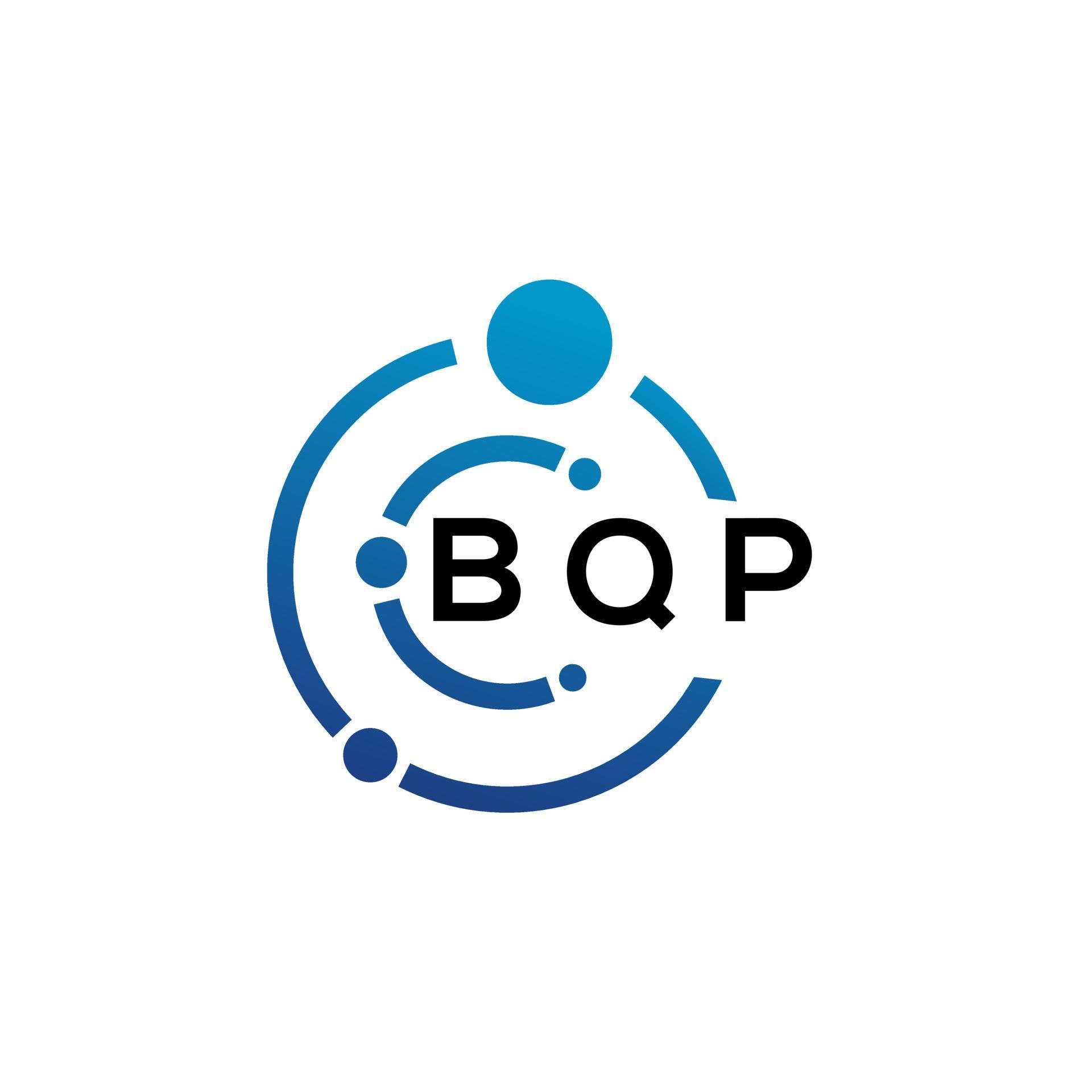 BQP letter logo design on white background. BQP creative initials letter logo concept. BQP ...
