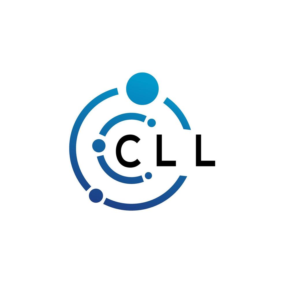 diseño de logotipo de letra cll sobre fondo blanco. concepto de logotipo de letra de iniciales ...