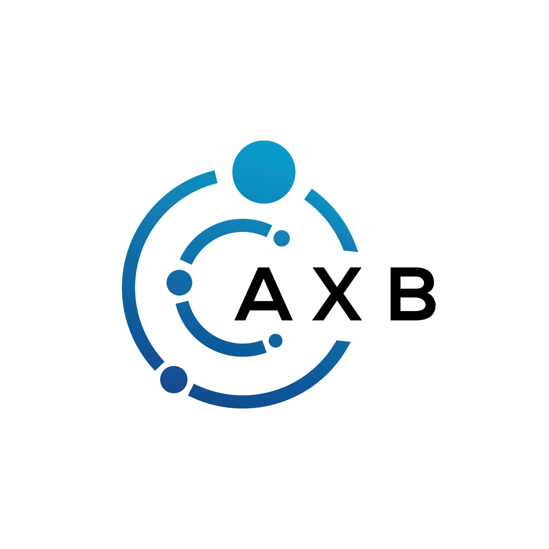 diseño de logotipo de letra axb sobre fondo negro. concepto de logotipo de letra de iniciales ...