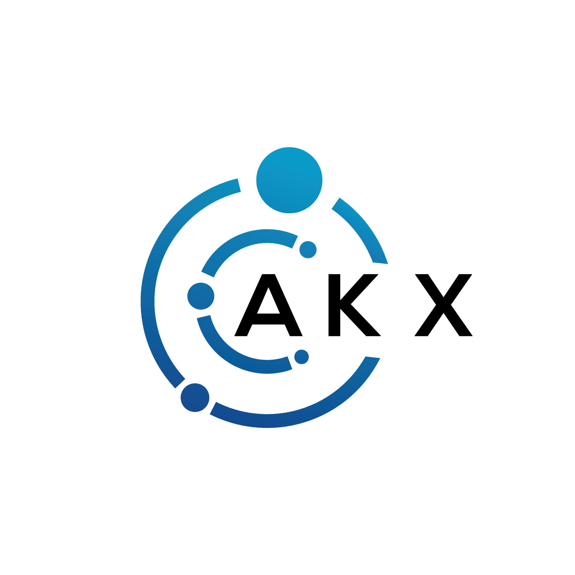 diseño del logotipo de la letra akx sobre fondo negro. concepto de logotipo de letra de ...