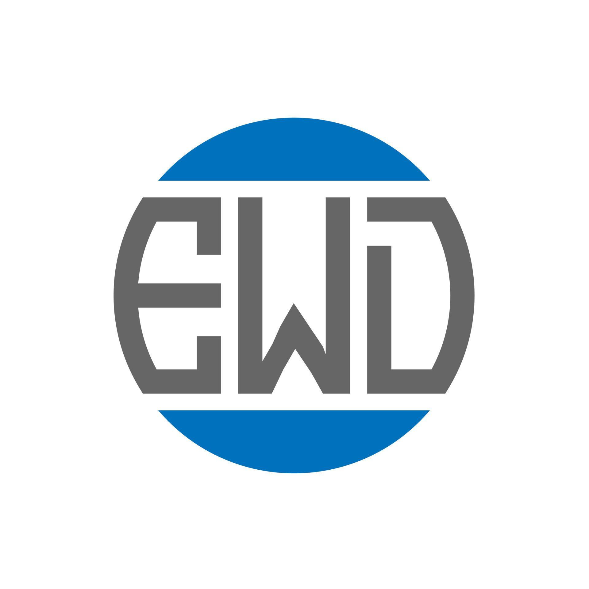 Ewd Letter Logo Design On White Background Ewd Creative Initials Circle Logo Concept Ewd