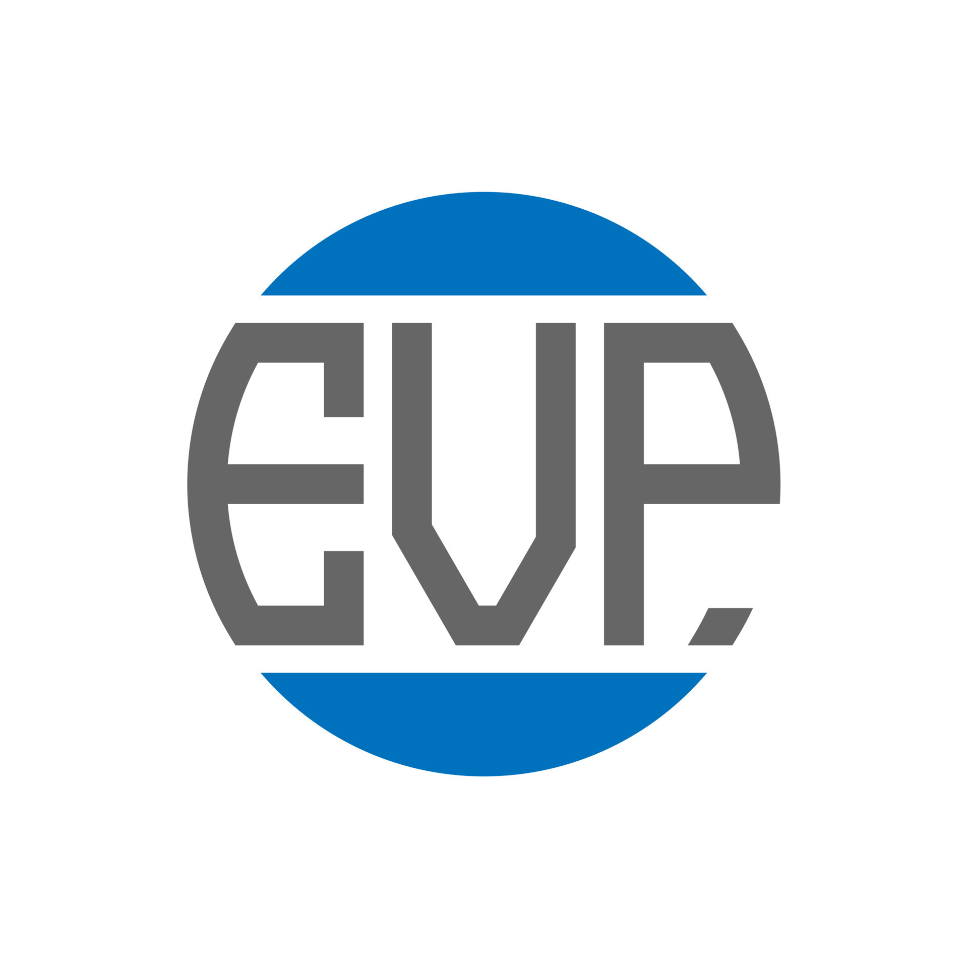 EVP letter logo design on white background. EVP creative initials circle logo concept. EVP ...