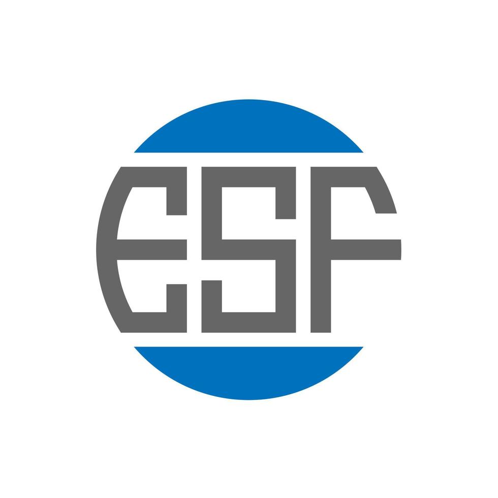 ESF letter logo design on white background. ESF creative initials ...