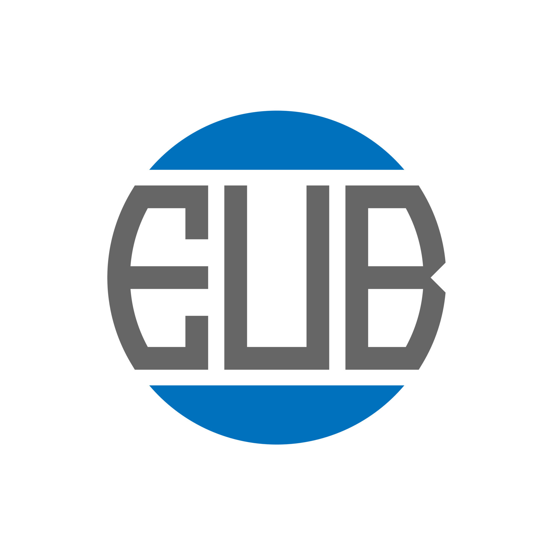 diseño de logotipo de letra eub sobre fondo blanco. concepto de ...