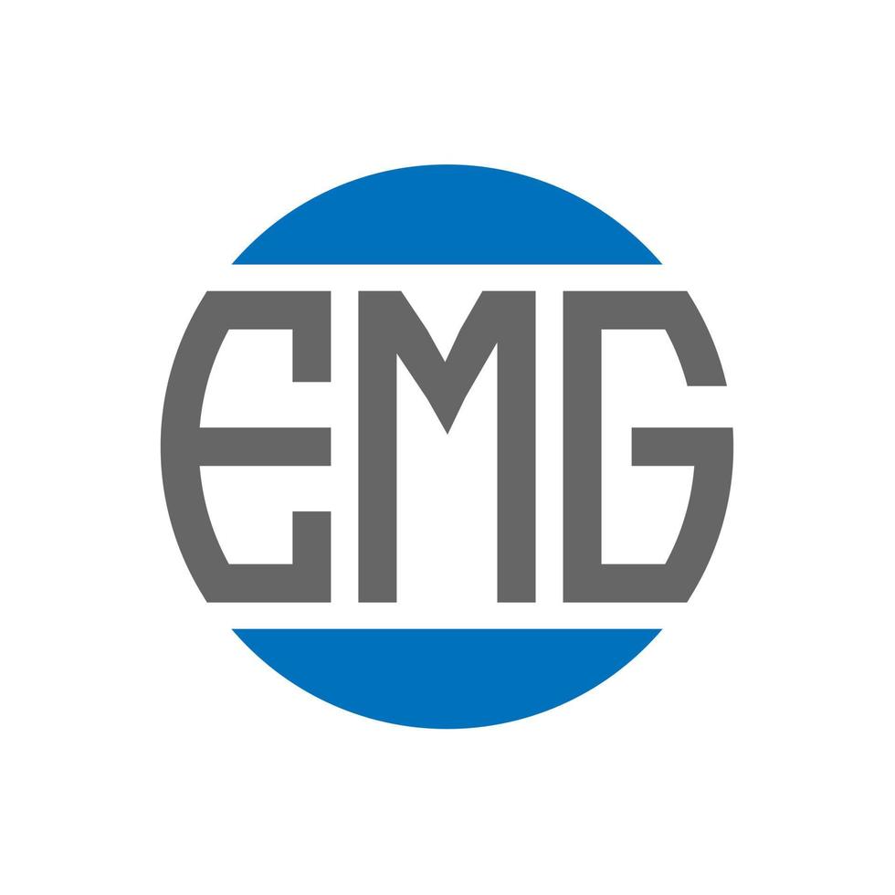 EMG letter logo design on white background. EMG creative initials circle logo concept. EMG ...