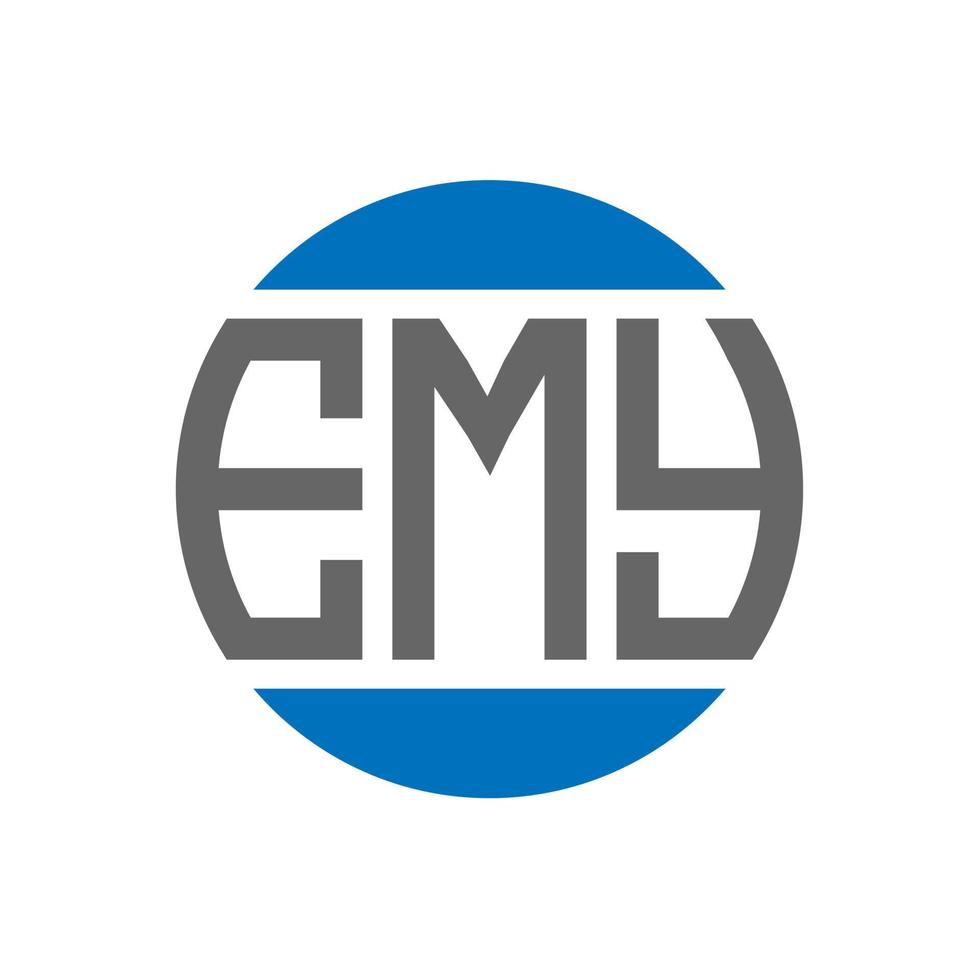 Emy Letter Logo Design On White Background Emy Creative Initials Circle Logo Concept Emy